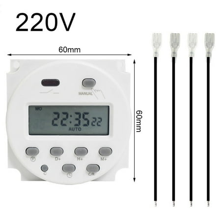 CN101A Digital Timer Switch 12V 24V 220V Microcomputer Programmable ...