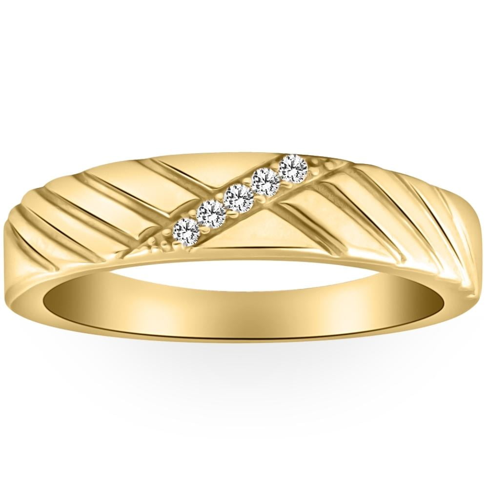 Click here for Pompeii3 Mens Diamond Wedding Ring Yellow Gold Wom... prices
