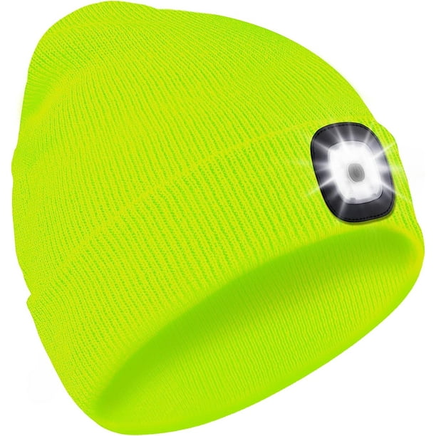 Upgraded Unisex LED Lighted Beanie Hat, Rechargeable Adjustable ...