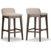 Comstock Velvet Upholstered Low Back Counter Bar Stool in Grey and Gold ...