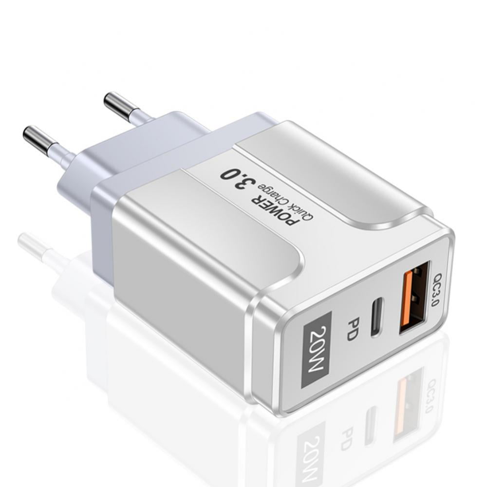 QC3.0+ PD White High Power Fast Charge PD20W Charger - Walmart.com