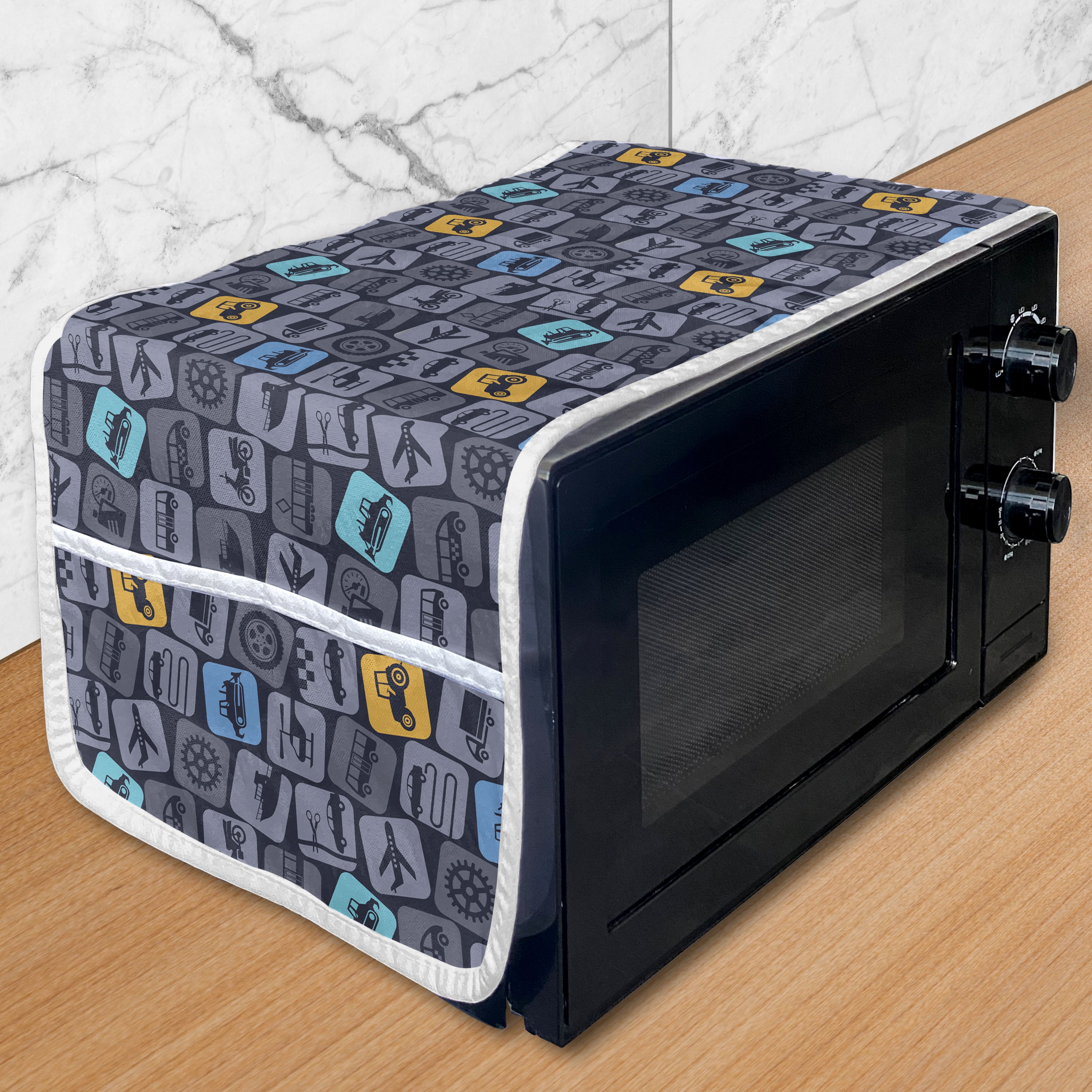 Vehicle Microwave Oven Cover, Trucks Cars Wheels Motorbikes Airplane ...