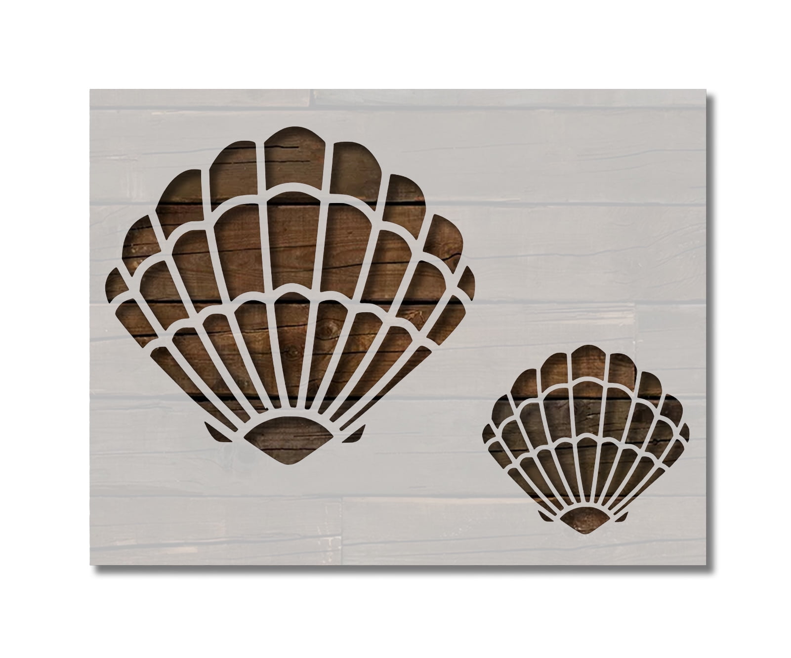 Scallop Clam Seashell Stencil Template Reusable 8.5 x 11 for Painting ...