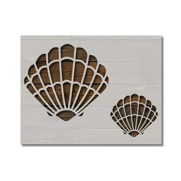 Various Sea Shells Option 1 Stencil Template Reusable 8.5 x 11 Inches ...