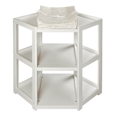 Badger Basket Diaper Corner Baby Changing Table with Hamper and Basket ...