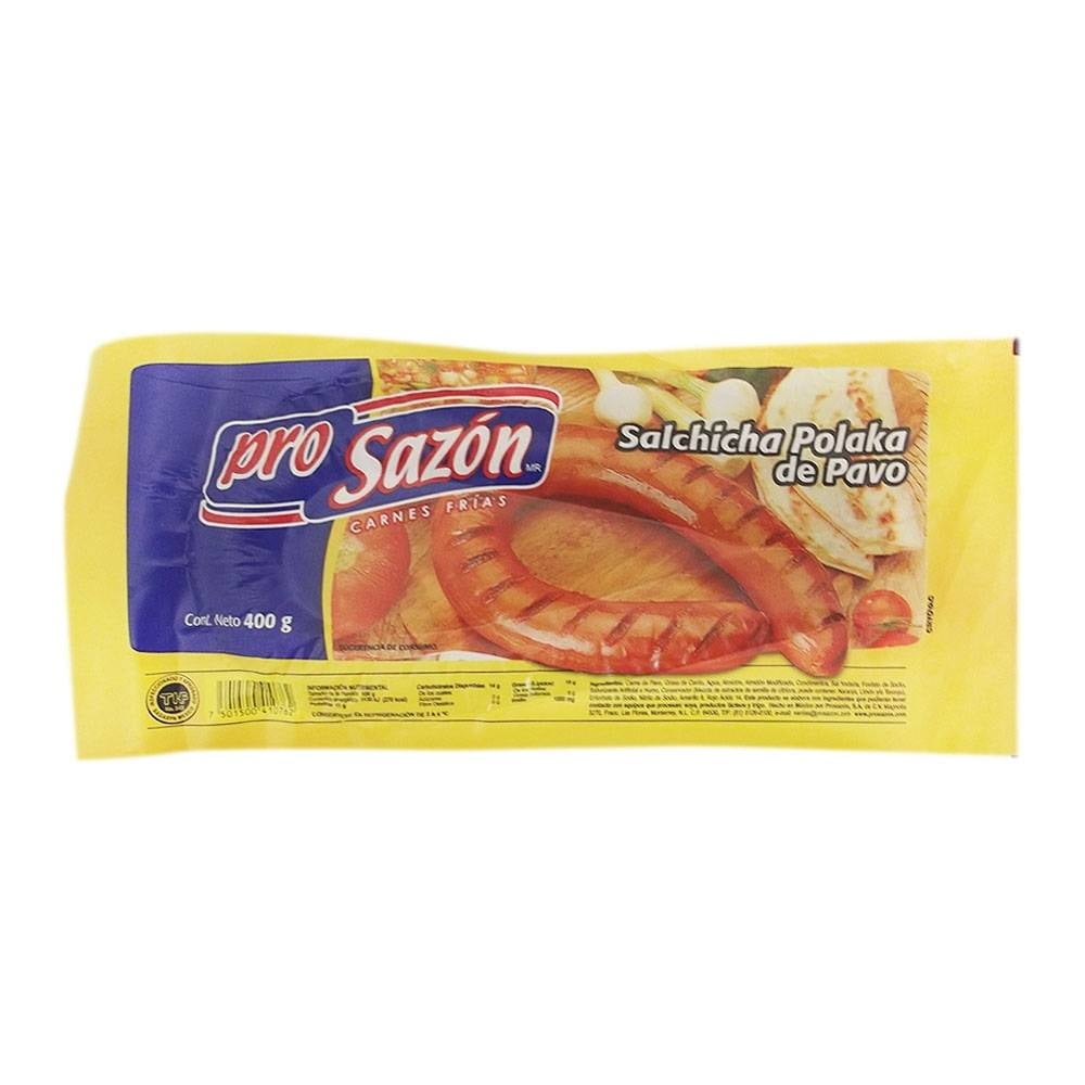 Salchicha de pavo Pro Sazón polaka 400 g | Walmart en línea