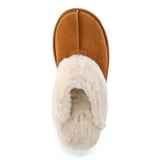 Joyspun Women's Suede Clog Slippers with Faux Fur Lining for Indoor ...