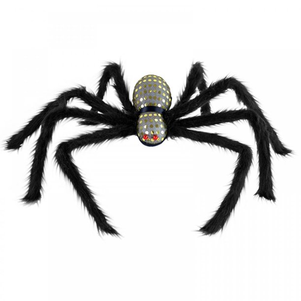 Halloween Giant Spider Outdoor Decorations 30 inch Black Scary Hairy ...