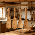 ACDANC 2026 New 4Pcs Wooden Spatula Gentle on Cookware Wood Utensils ...