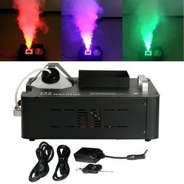 TCFUNDY 1500W Fog Machine w/ 24 LED 3 in 1 RGB Up Spray Fogger DMX-512 ...