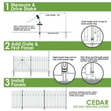 Yardlink Cedar Wood Fence Panel, No Dig Installation, 34-in H x 47-in W ...