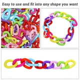 QBLEEV 100pcs Plastic Chain Links Birds, Mix Color Rainbow DIY C-Clips ...