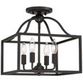 Franklin Iron Works Elle Rustic Industrial Ceiling Light Semi Flush ...