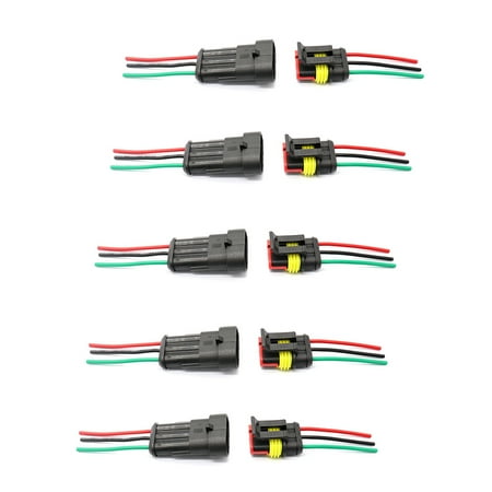 3 Pin Waterproof Electrical Connector Car Auto Plug Socket Kit with ...