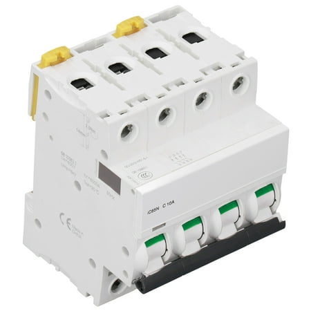 DIN Rail Mount Circuits Breakers, Flame Retardant 400V Pa66 Reliable 6000A Breaking Capacity 4P ...