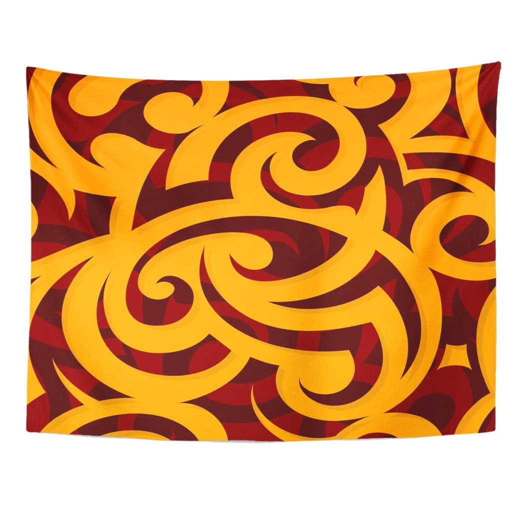 UFAEZU Maori Ethnic Tribal Pattern Abstract Artistic Black Wall Art ...