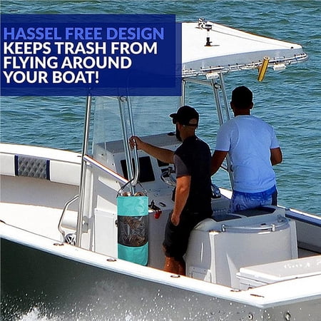 Boat Trash Bag Portable Outdoor Marine Hoop Car Trash Holder Boat Mesh ...