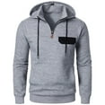 Ahabrexf Hoodie for Men,Men Solid Colors Laid-Back with Hood Hoodie ...