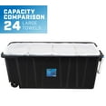 HART 50 Gallon Heavy Duty Wheeled Plastic Storage Bin Container, Black ...