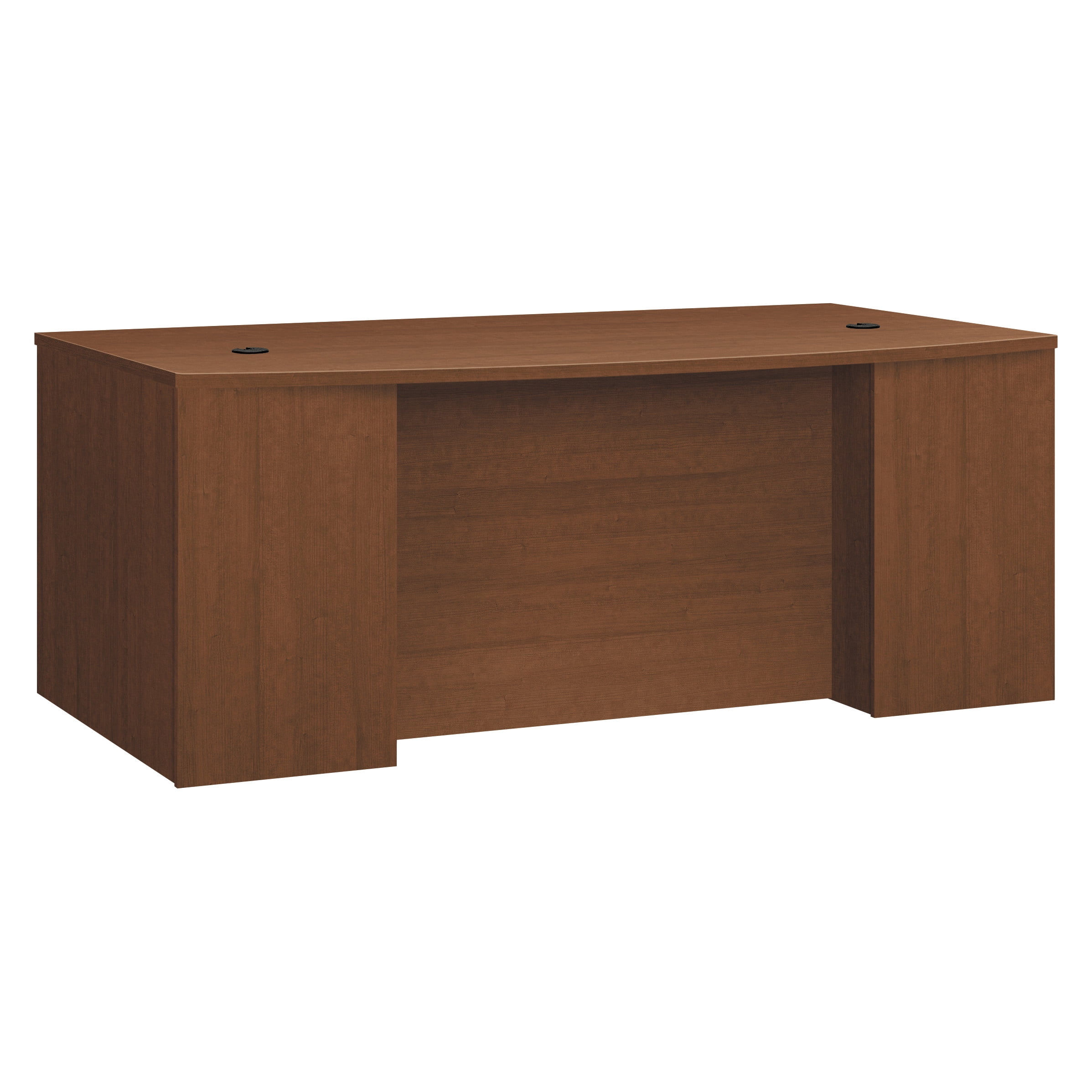 HON Foundation Breakfront Desk Shell Bow Front, 72w x 42d x 29h, Shaker ...