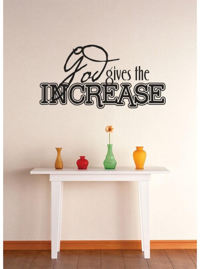 Vinyl Wall Decal Sticker : God Gives The Increase Quote 20x18 Picture ...
