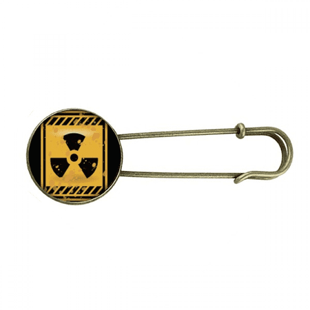 Logo Radioactive And Dangerous Substances No Entry Retro Metal Brooch ...