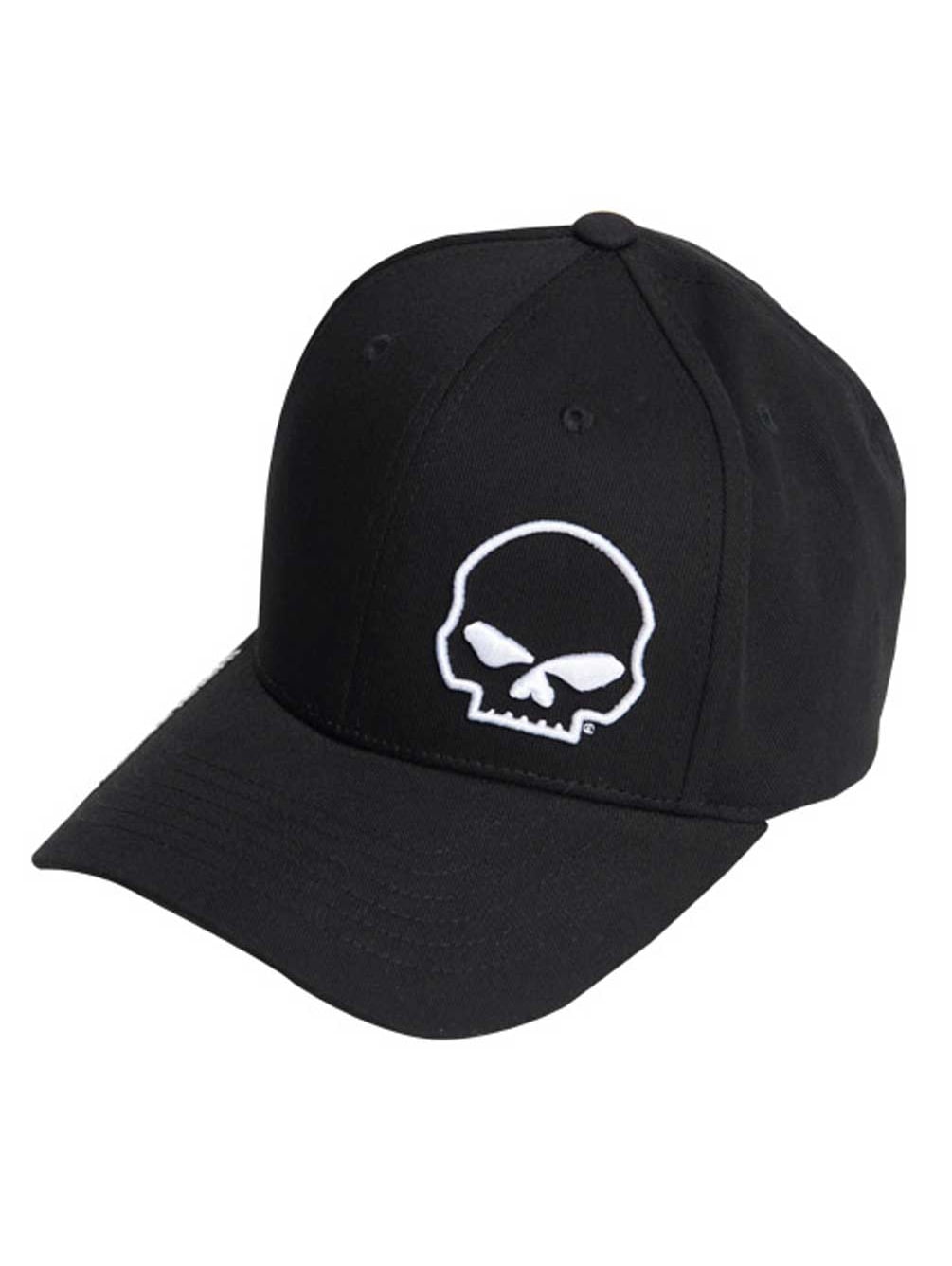 Harley-Davidson Men's Crooked Skull Curved Bill Stretch Fit Baseball ...