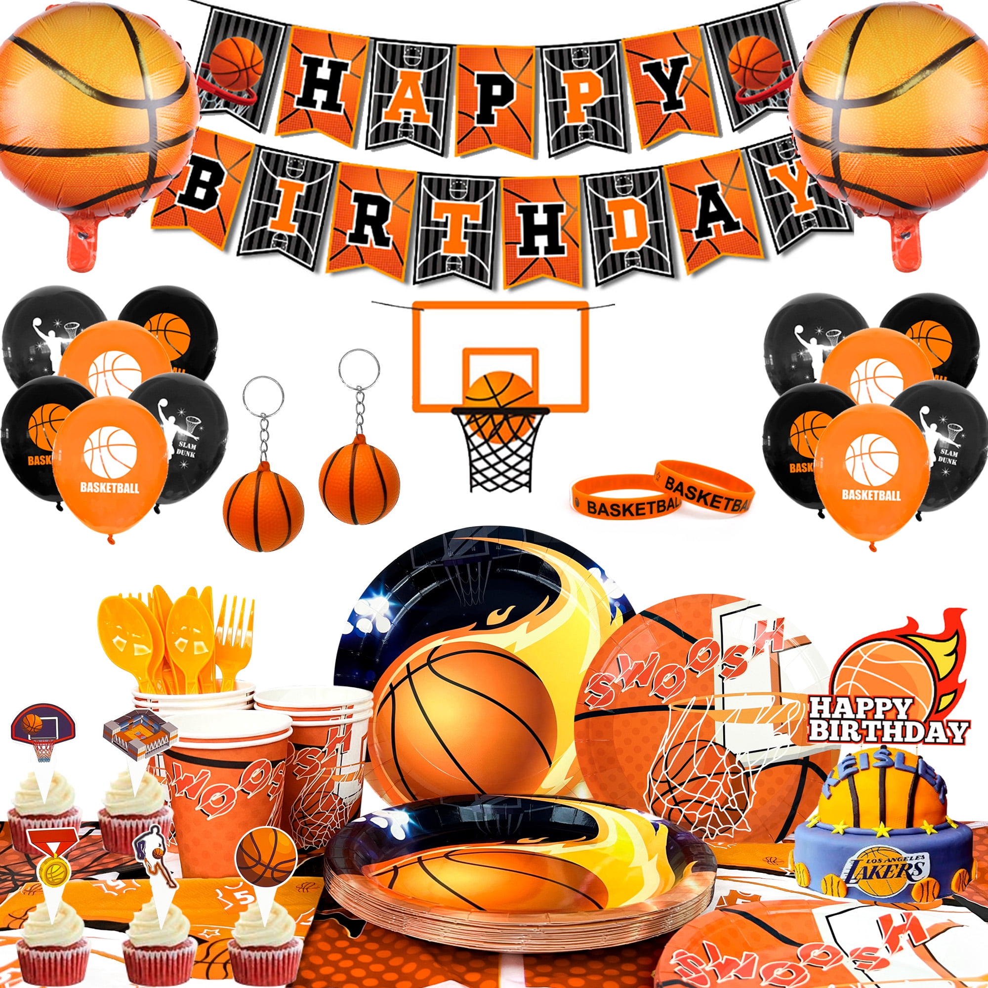 Click here for Elifjoydeco Basketball Birthday Decorations  160pc... prices