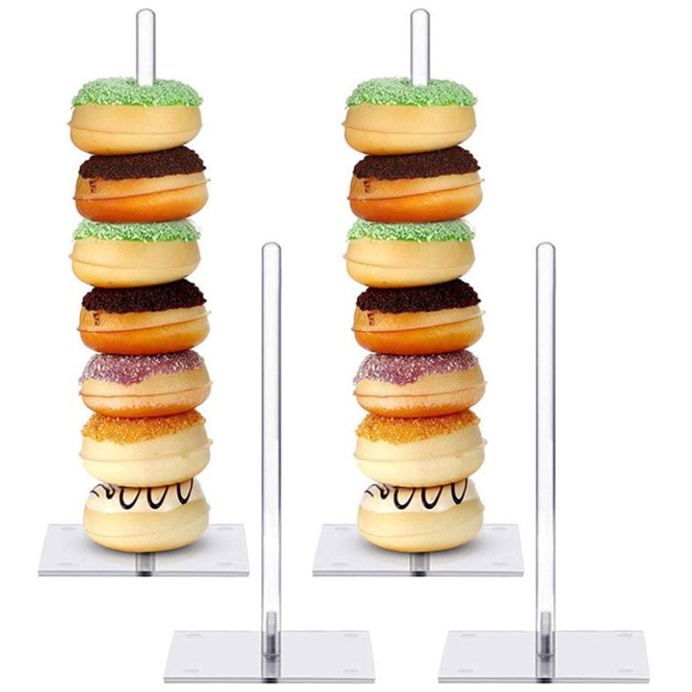 Click here for Generic 4 Pack Donut Stand Clear Acrylic Bagel Hol... prices