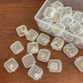 Racing Butterfly 10PCS Transparent Mini Storage Box, Square Plastic Containers with Lids for ...