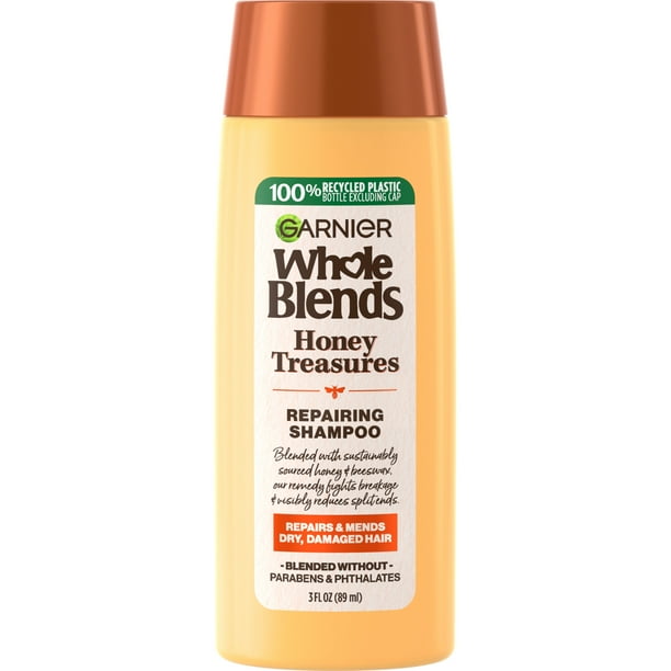 Garnier Whole Blends Repairing Shampoo with Honey and Beeswax, 3 fl oz ...
