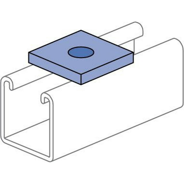 Unistrut P1062-EG, 1-5/8"" x 1-5/8"", 5/16"" Bolt, Steel Square Channel ...