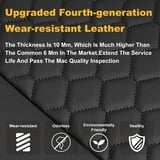 Elantrip Car Seat Cover Full Set Luxury Faux Leather with Diamond ...