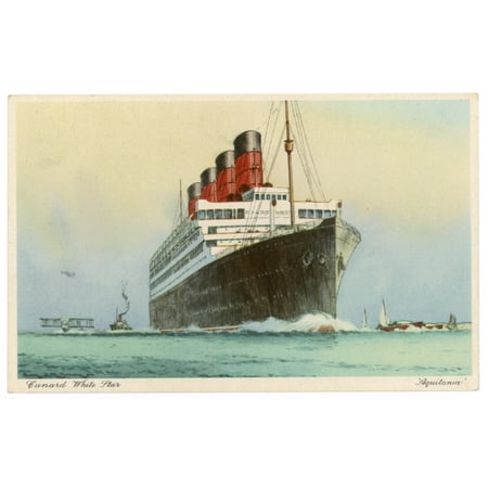 Aquitania In Full Steam Poster Print By Mary Evans Picture Library (36 ...