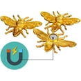 12 Pcs Gold Bee Refrigerator Magnets - Bee Statues Decorative, Mental ...