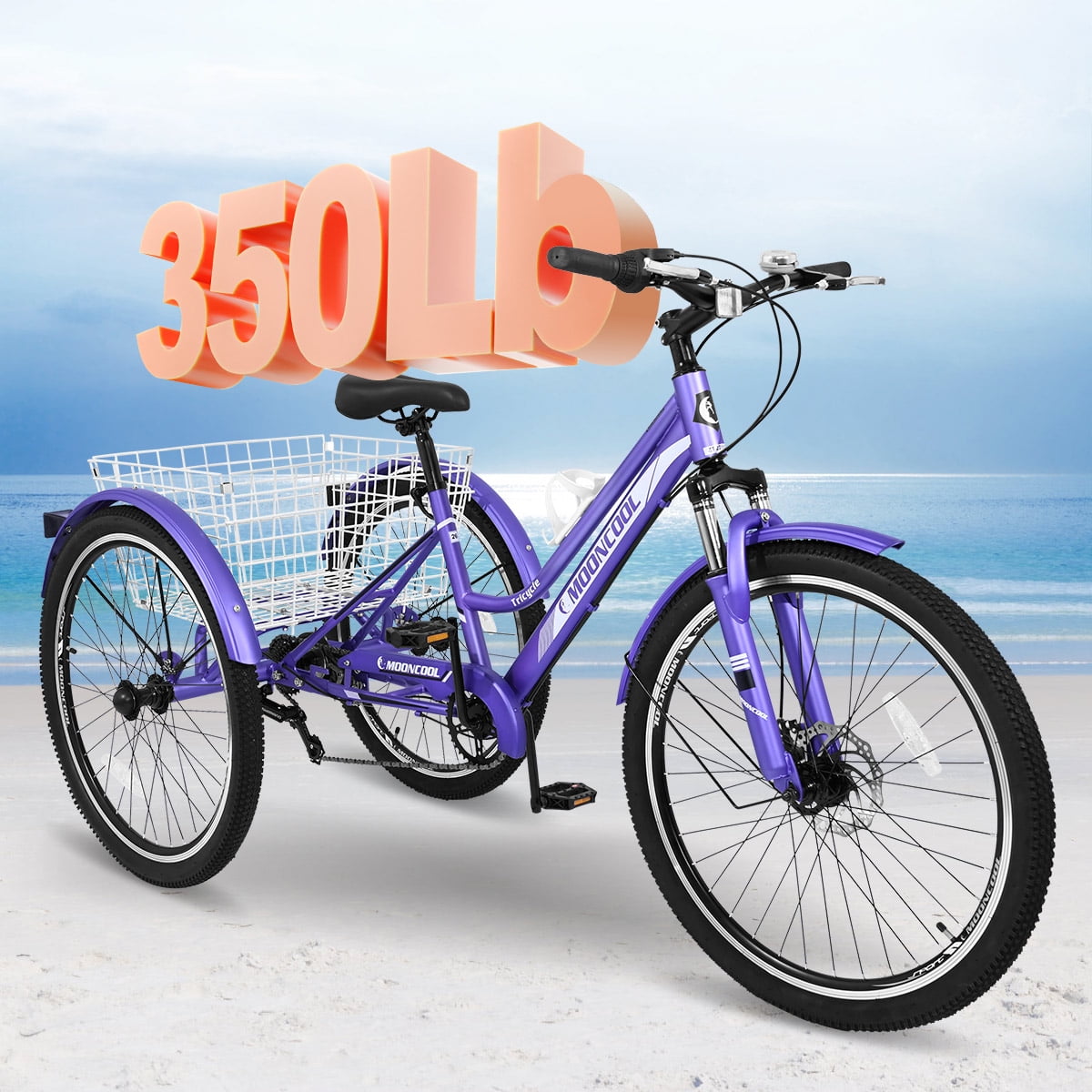 ABORON Mountain Tricycle for Adults, 3 Wheeled 7-Speed Mountain ...