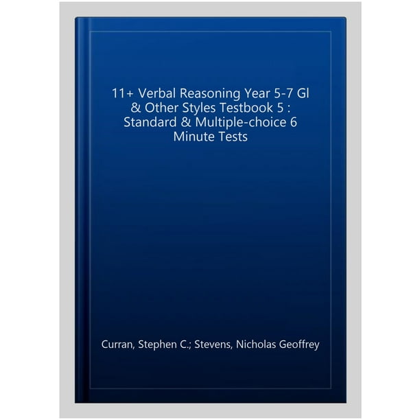 11+ Verbal Reasoning Year 5-7 Gl & Other Styles Testbook 5 - Walmart.com