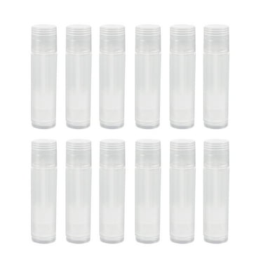 LotFancy 60Pcs Clear Empty Plastic Lip Balm Tubes Container, 5.5ml ...