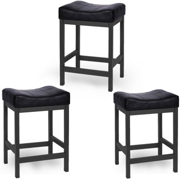 Dycanpo Saddle Seat Counter Height Bar Stools Set of 2 for Kitchen ...