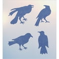 The Artful Stencil Crow Flock 1 Stencil, 4 Images, Reusable Mylar ...