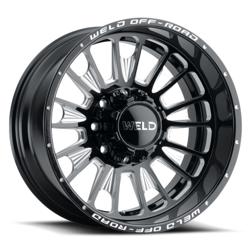 20x12 WELD Off-Road W121 Scorch Gloss Black and Milled Wheel 8x6.5 ...