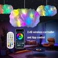 2PCS 3D Big Cloud Lightning Light Kit Music Sync Multicolor Light ...