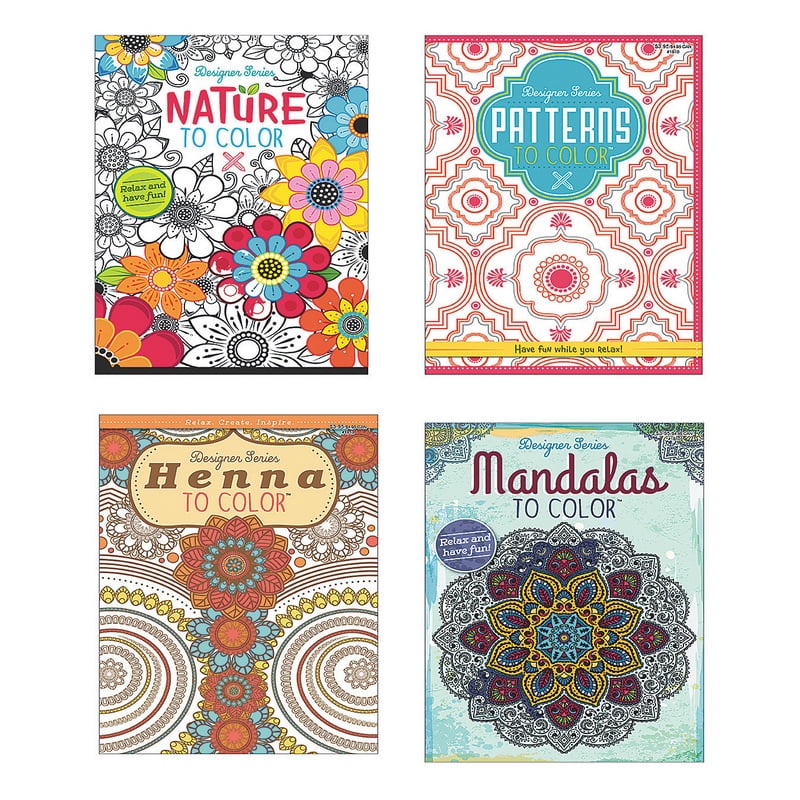 Adult Coloring Books Easy Pack Pk/24 - Walmart.com - Walmart.com