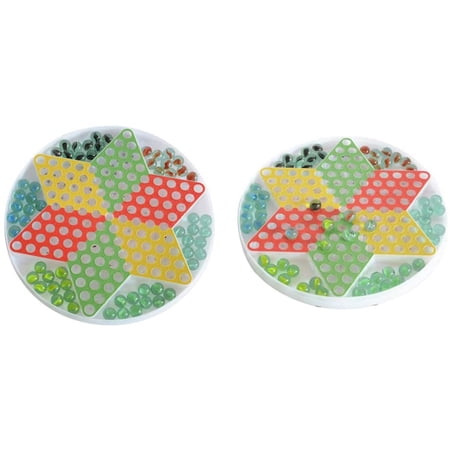 HTCM Chinese Checkers Game Set Glass Beads Chinese Draughts Plastic ...