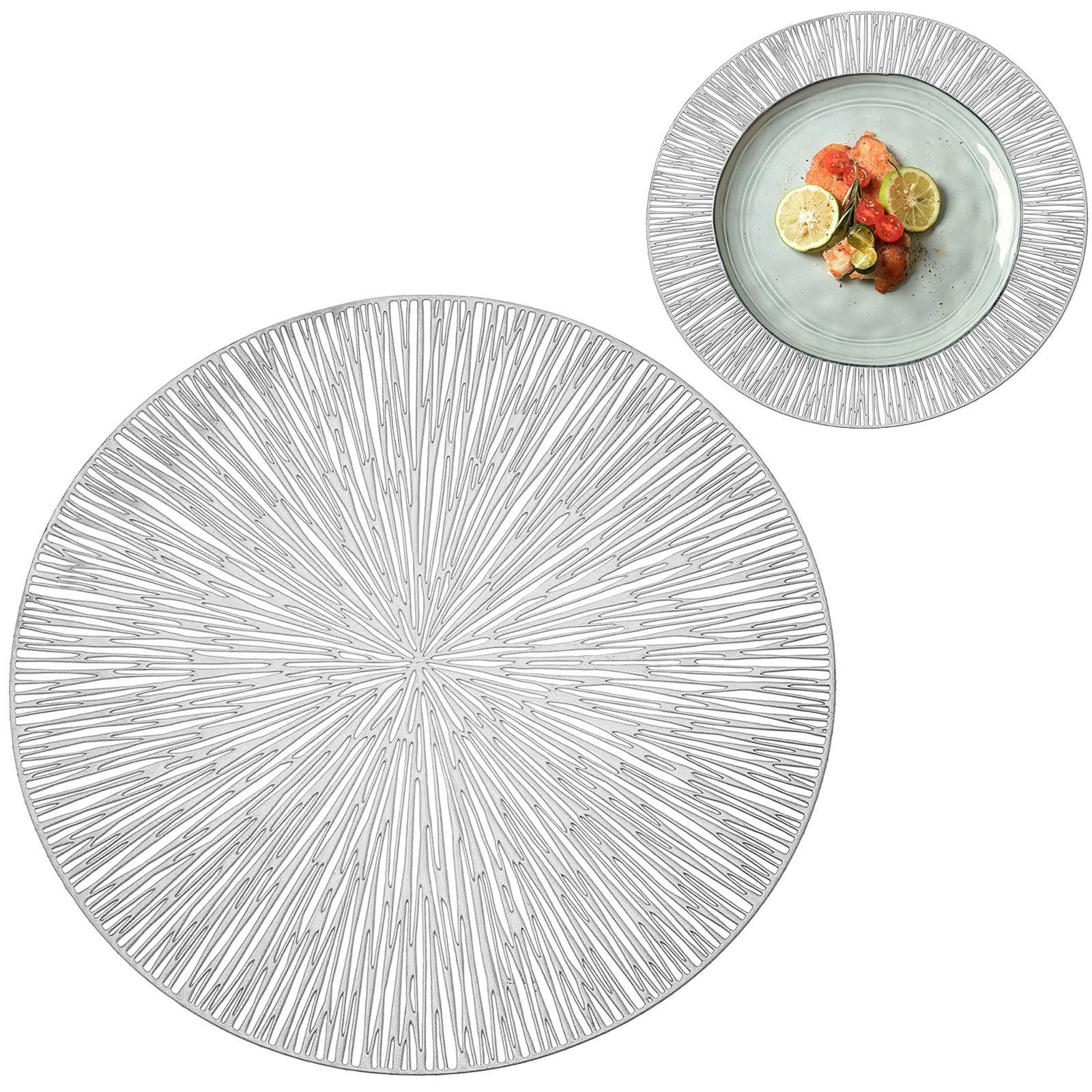 Click here for Cozyhaven Round Placemat 1 Piece Of Pvc Hollow Pla... prices