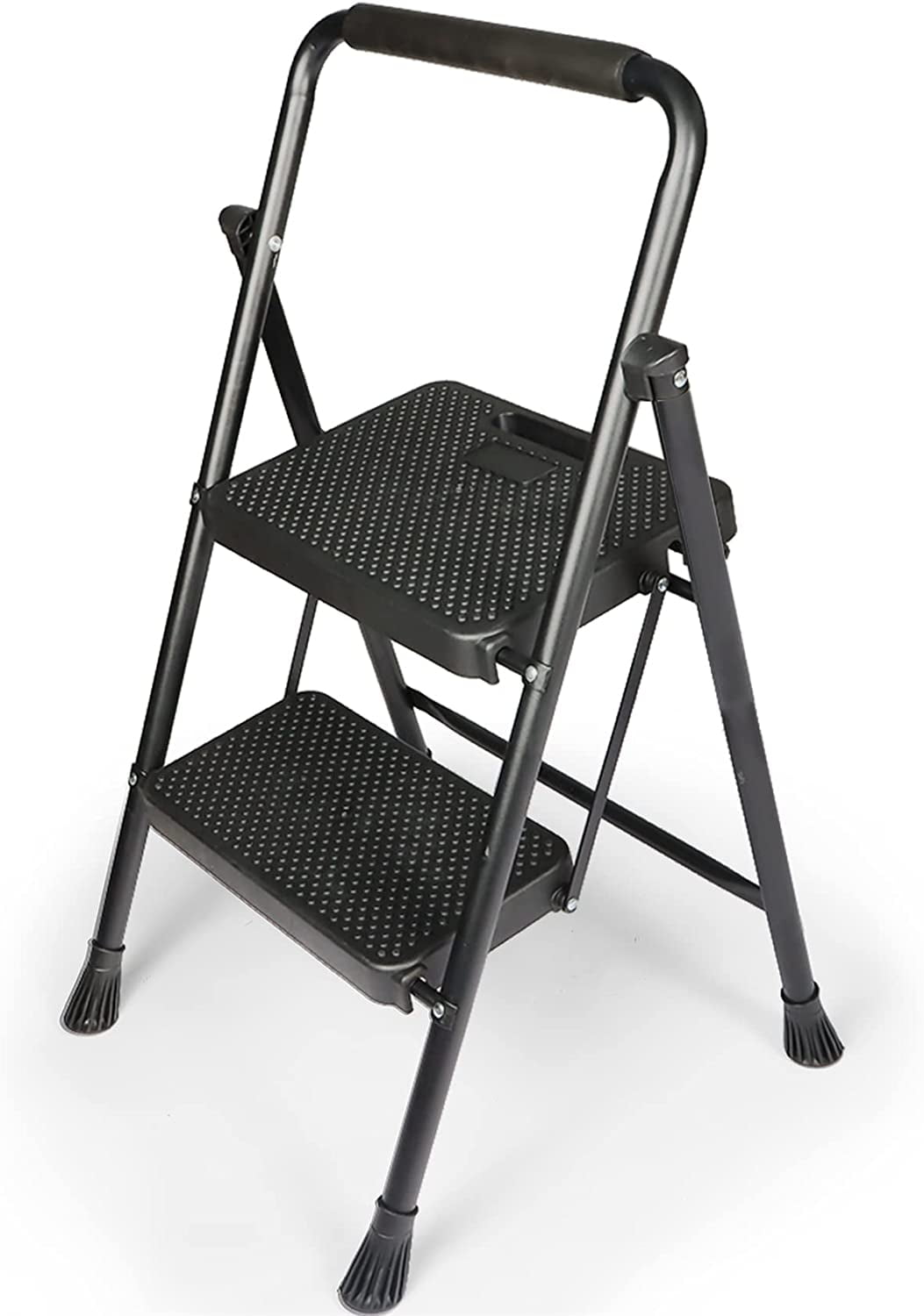 munirater Aluminum Folding Step Stool with Wide Anti-Slip Pedal ...