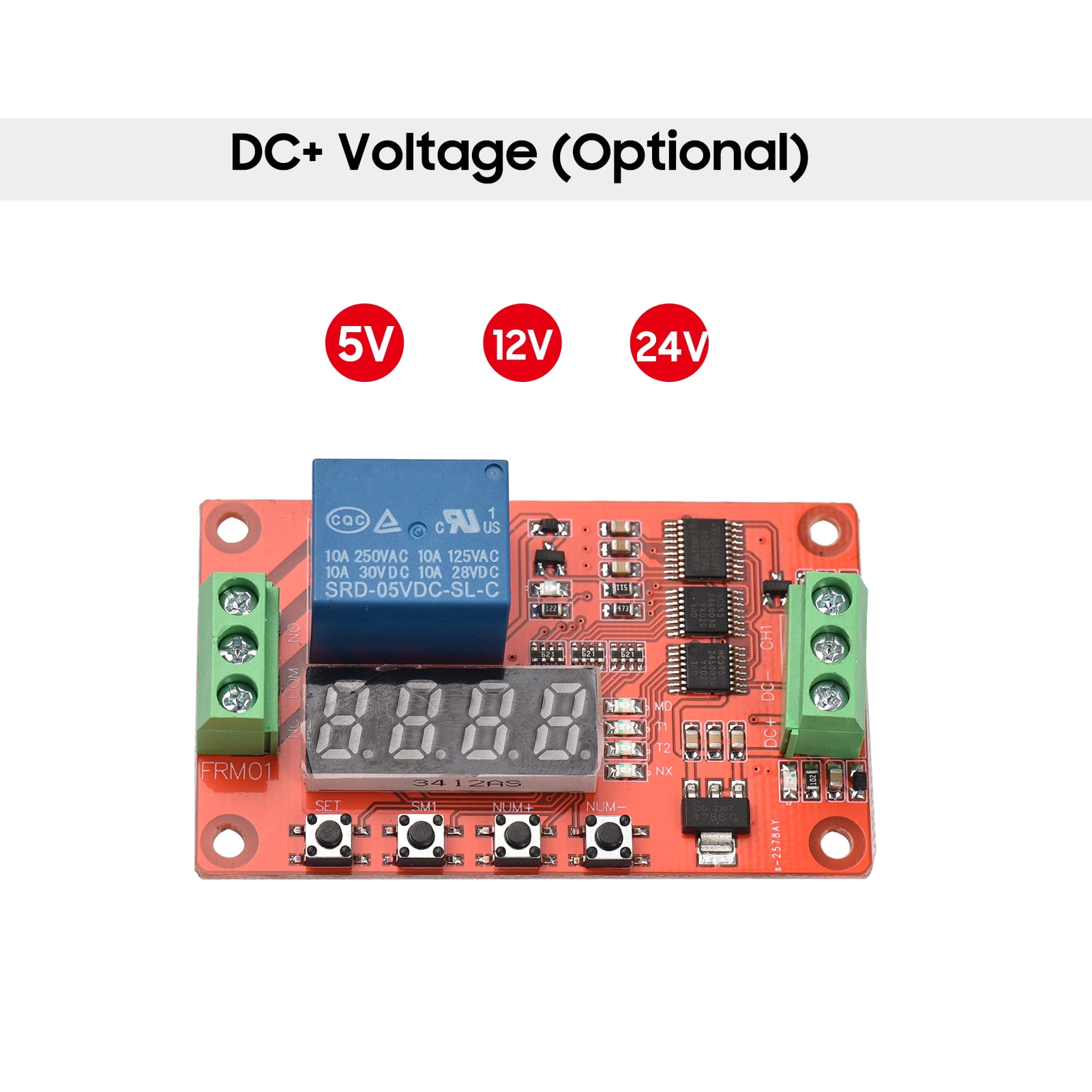 Buy Docooler FRM01 Relay Module Timing/Delay/Cycle/Self-lock Multi-function Relay Control PCB ...