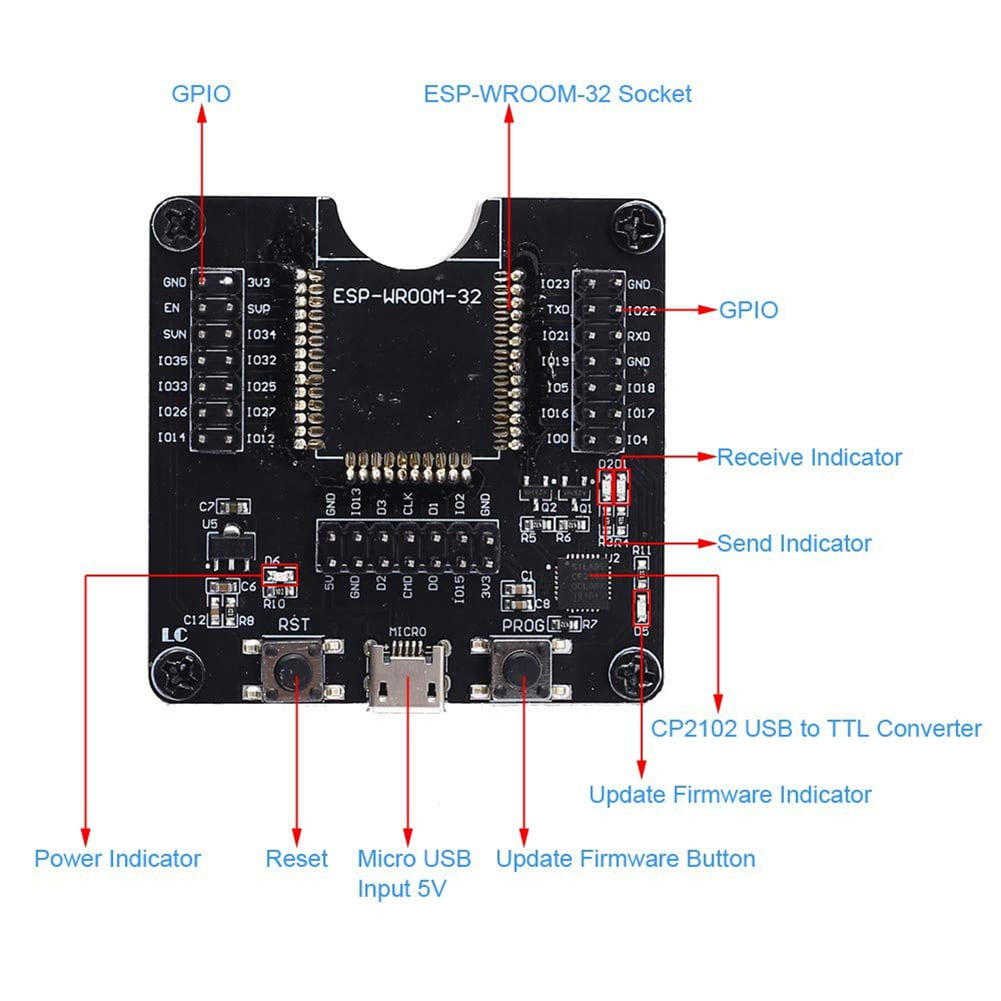 Buy Esp Wroom 32 Development Board Test Programmer Socket Downloader
