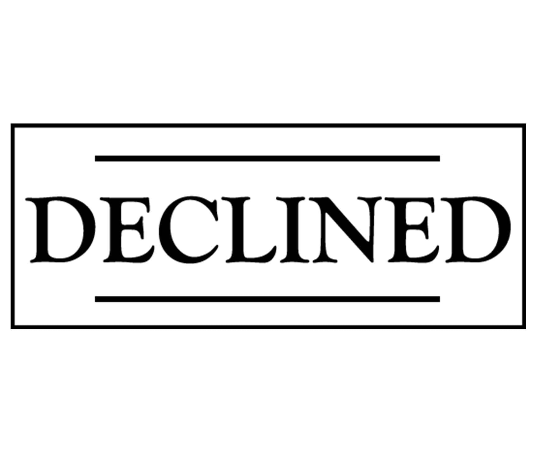 Printtoo Declined Self Inking Rubber Stamp Pre-Inked Office Stamp- Home ...