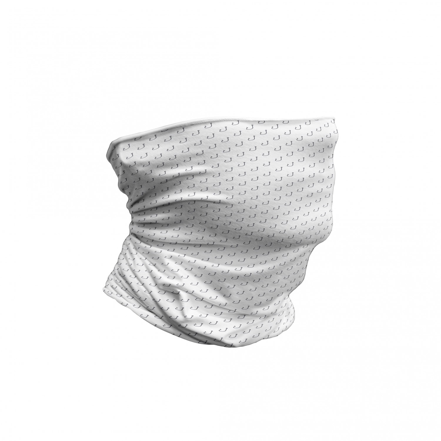 Ambesonne - Ocean Neck Gaiter, Sealife Anchor Fish Hook, Unisex, Grey ...